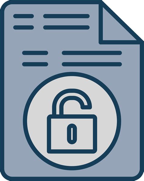 unsecure file line filled grey icon 43482419 vector art at vecteezy
