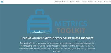 Say Hello To The Metrics Toolkit A New Resource To Help Navigate The Metrics Landscape