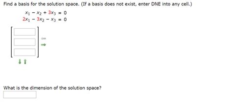 Solved Find A Basis For The Solution Space If A Basis Does