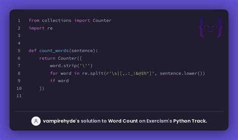 Vampirehydes Solution For Word Count In Python On Exercism