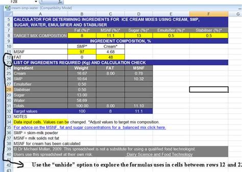 Download Microsoft Excel Spreadsheets For Ice Cream Recipes