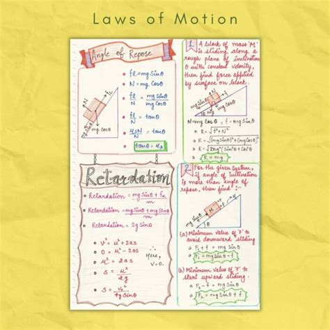 Class 11 Physics Laws Of Motion Notes Laws Of Motion Explained