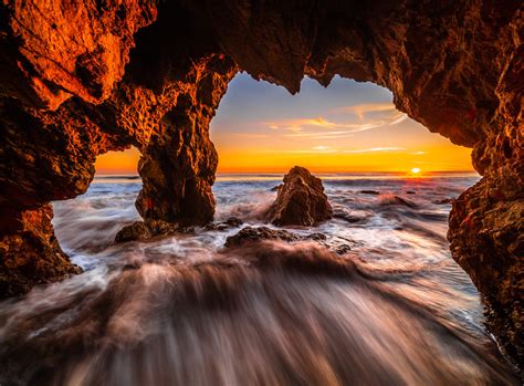 Malibu Sea Cave Sunset El Matador State Beach California F Flickr
