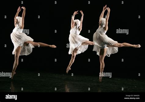 Dancers Of English Rambert Dance Company Perform During A Dress