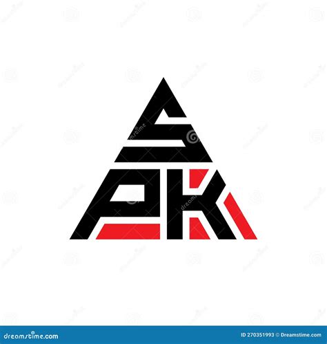 Spk Triangle Letter Logo Design With Triangle Shape Spk Triangle Logo Design Monogram Stock