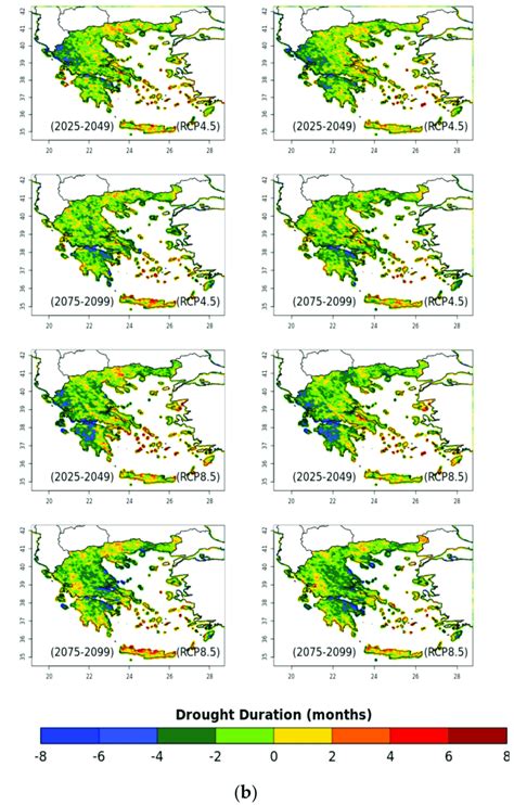 A Drought Duration As The Number Of Events In 25 Years For The Download Scientific Diagram