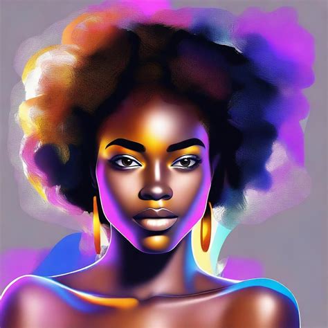 Dazzling Digital Art Of A Sensual Black Woman