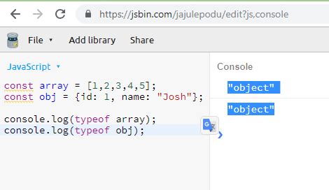 Javascript Object Array