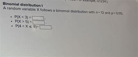 Solved Binomial distribution IA random variable x ﻿follows a | Chegg.com