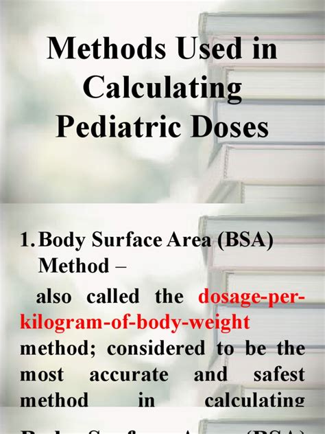 Methods Used In Calculating Pediatric Doses Pdf