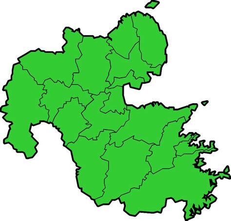 大分県のカラーバリエーション地図画像｜都道府県の場所画像置場