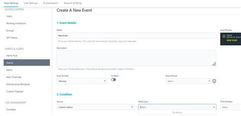 Define Alert For Instana Generic Event Instana