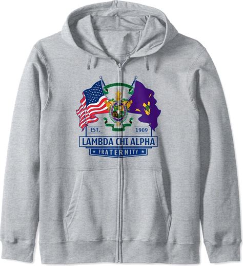 amazigreek lambda chi alpha fraternity est 1909 lambda zip hoodie