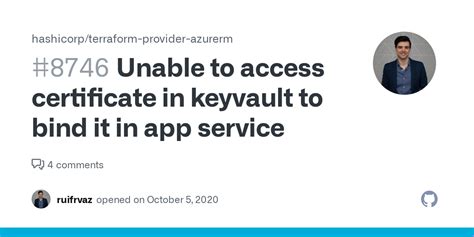 Unable To Access Certificate In Keyvault To Bind It In App Service Issue Hashicorp