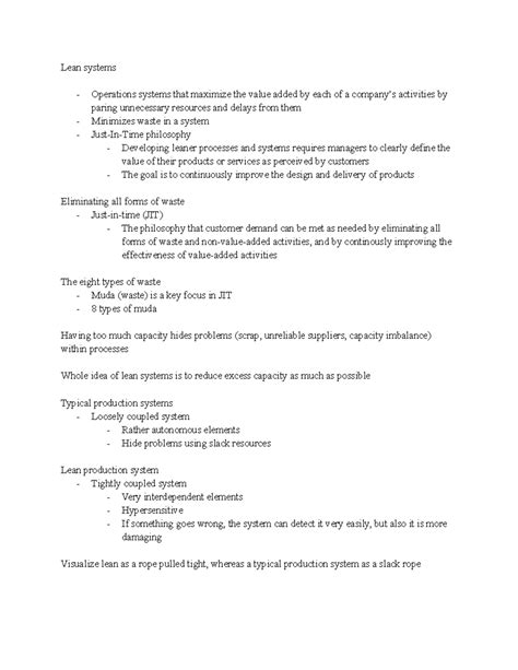 scm 2160 lecture 20 lean systems lean systems operations systems
