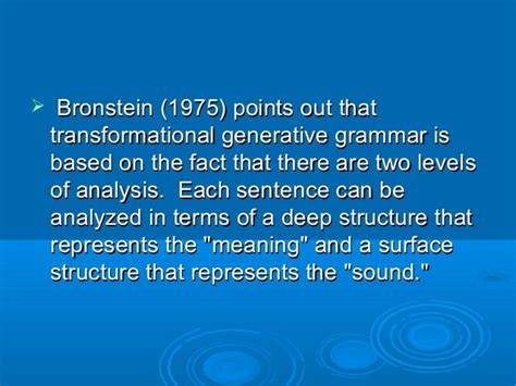 Transformational Generative Grammar