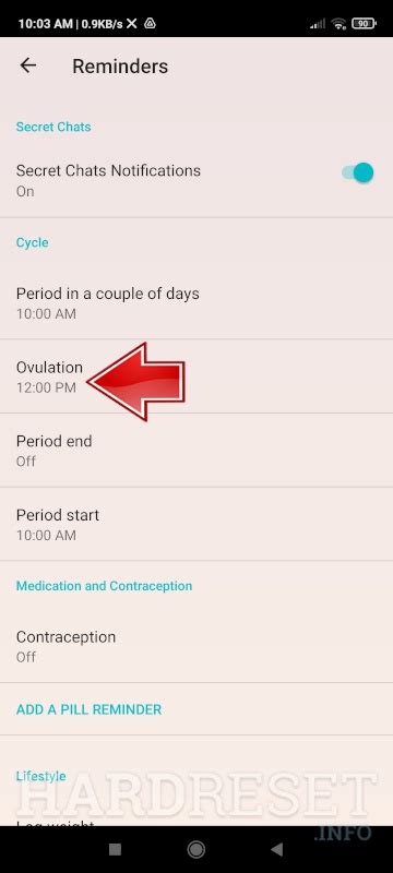 How To Enable Ovulation Reminder In Flo Ovulation And Period Tracker How
