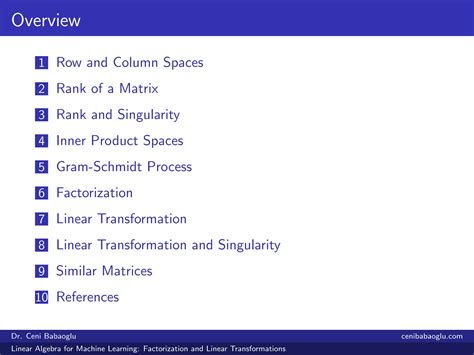 3 Linear Algebra For Machine Learning Factorization And Linear