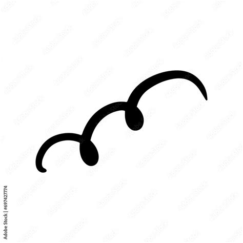 Curls Abstract Scribble With Hand Drawn Line Doodle Decorative Curls Swirls Flourishes And