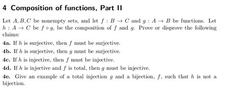 Composition Of Functions Part II Let A B C Be Chegg