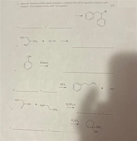 Solved Draw The Structures Ld The Organic Reactants Or Chegg