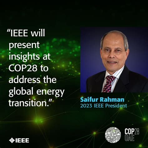 saifur rahman on linkedin cop28 and ieee ieee promotes clean tech
