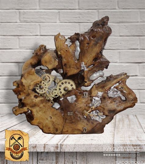 Креативные солидные настенные или настольные часы ручной работы Нandmade В комплектацию входят