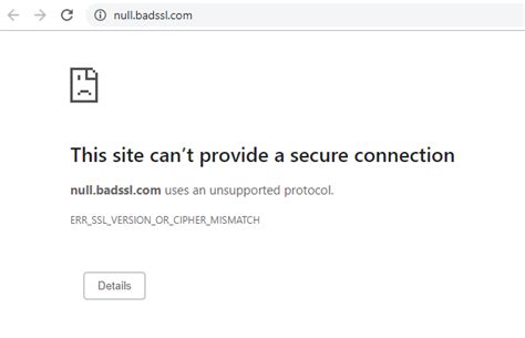 How To Fix ERR SSL VERSION OR CIPHER MISMATCH