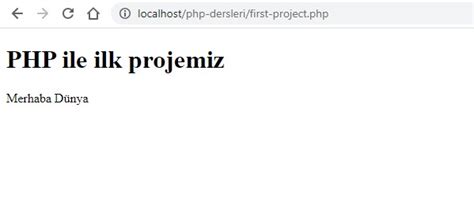 php ile İlk projemiz localhost mehmet altınok