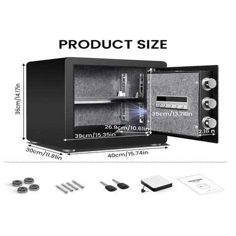 Biometric Fingerprint Safety Box Alarmed Safes Electronic Homeoffice