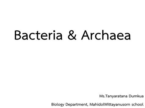 Pdf Bacteria And Archaea · The Important Characteristic For Classifying Bacteria Are Cell