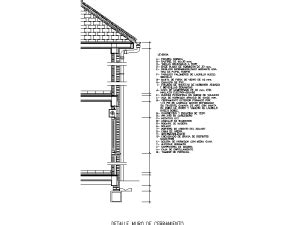 Bloques Dwg De Detalles Constructivos De Cerramiento Con Sección
