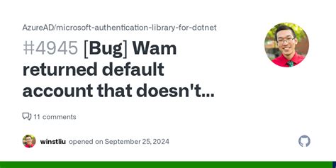 Bug Wam Returned Default Account That Doesnt Match The Account Passed In 508065737 · Issue
