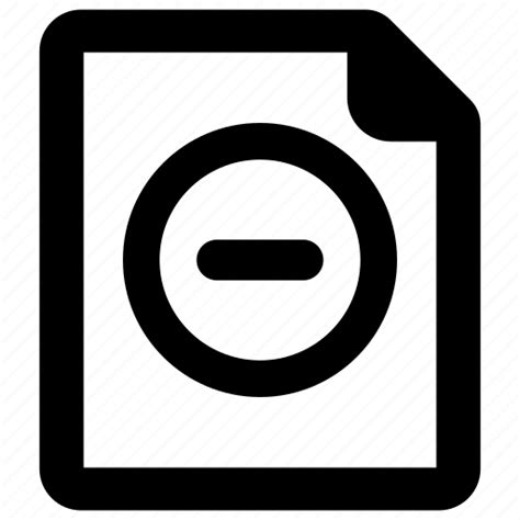Delete Document Edit File Minus Page Remove Icon Download On Iconfinder