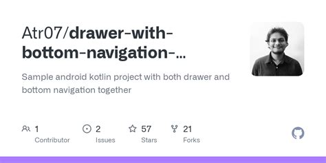 GitHub Atr Drawer With Bottom Navigation Architecture Sample Android Kotlin Project With