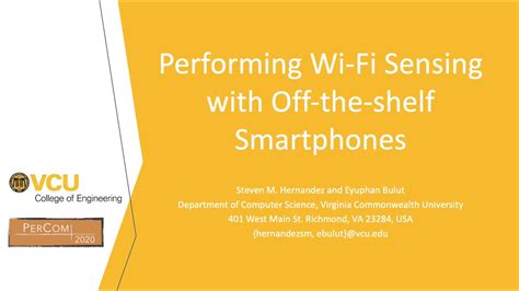 Performing Wi Fi Sensing With Off The Shelf Smartphones Percom Demos 2020 Youtube