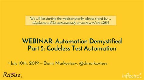Codeless Test Automation A Webinar Presentation Pptx