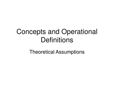 ppt concepts and operational definitions powerpoint presentation