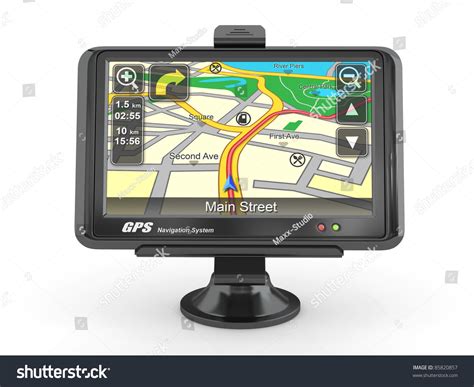 Navigation System Gps On White Isolated Background D Stock Photo Shutterstock