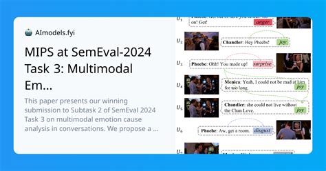 Mips At Semeval 2024 Task 3 Multimodal Emotion Cause Pair Extraction