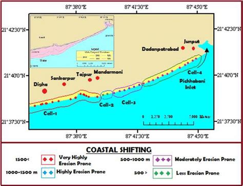 And7 Spatio Temporal Occurrence Of Erosion And Accretion From 1950 To Download Scientific