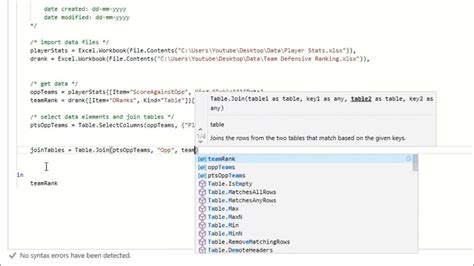How To Use Ms Excel Power Query To Join Data Tables M Language Syntax Youtube