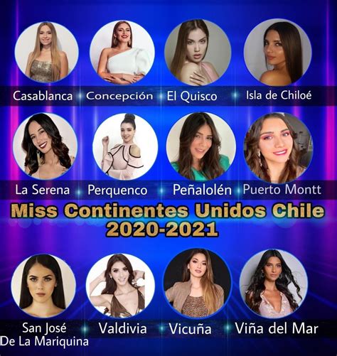 12 Hermosas Candidatas Miss Continentes Unidos Chile Facebook