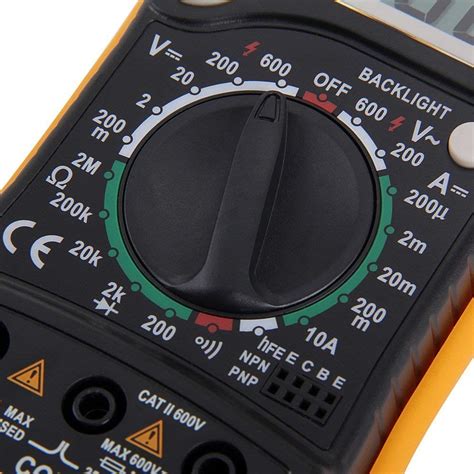 UNITY MAS830L Digital Multimeter With Backlight LCD With Rubber Back Cover