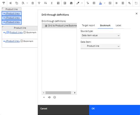Use Bookmarks In Cognos Analytics Report To Allow Navigation In Outputs