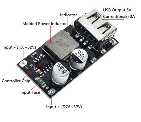 Dc Dc Fast Charge Module 6~32v To 5v 3a Buy In Australia Dfr0756 Dfrobot Core Electronics