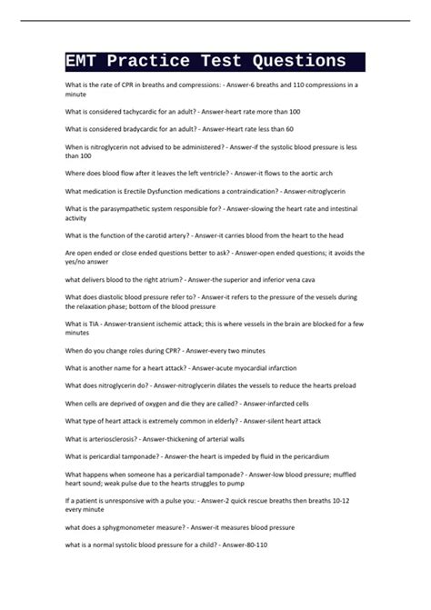 Emt Practice Test Questions Emt School Stuvia Us Emt Practice Test Questions Emt School Stuvia Us