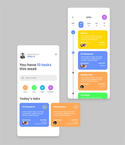 To Do List Task Mobile App On Behance