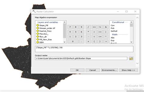 Radian Of Slope Calculations In Arcmap 10 8 Download Scientific Diagram