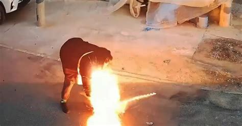 horrifying moment lunar new year firecracker explodes in woman s face
